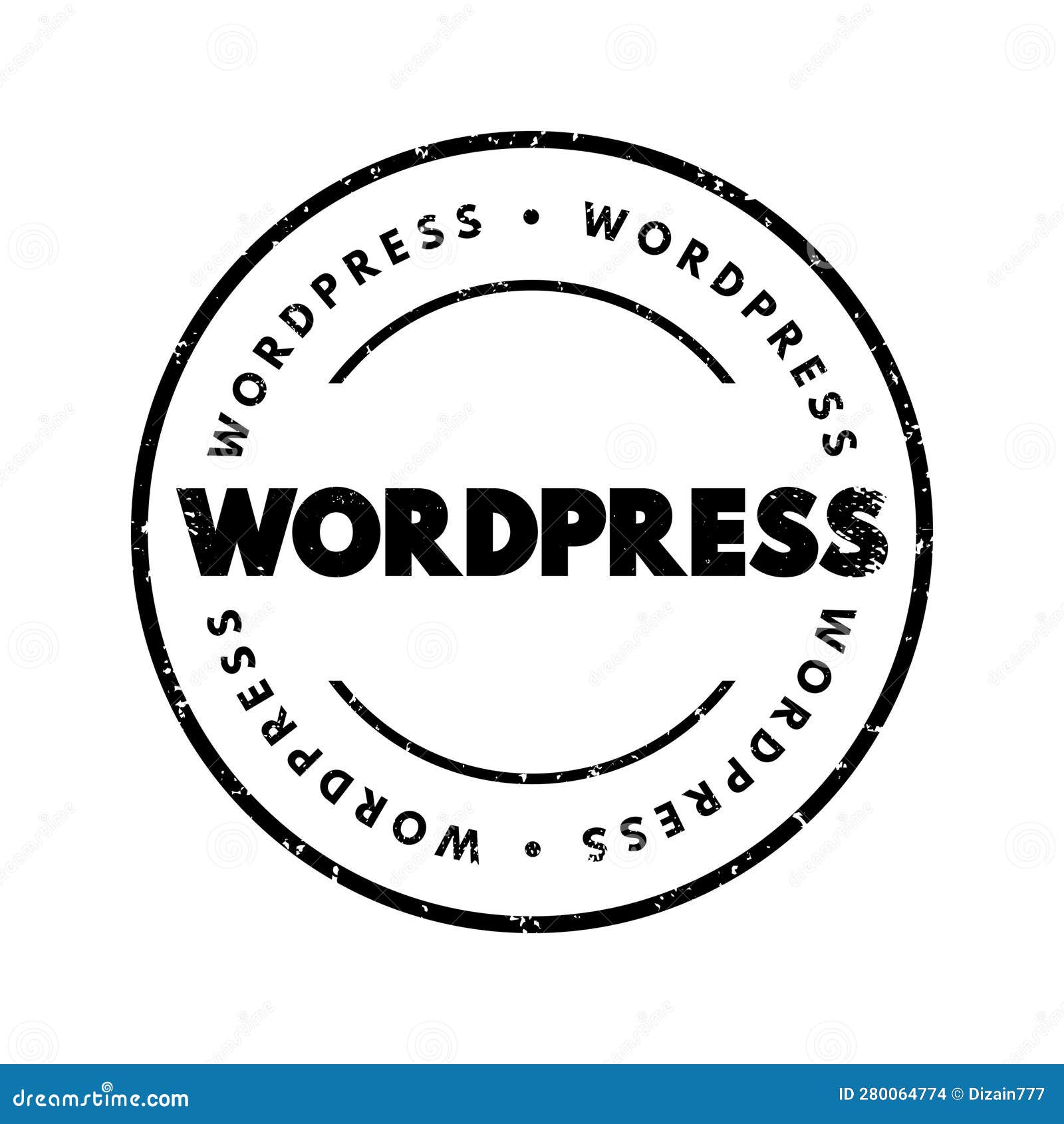 Wordpress Text Stamp Concept Background Stock Illustration Illustration Of Source Concept