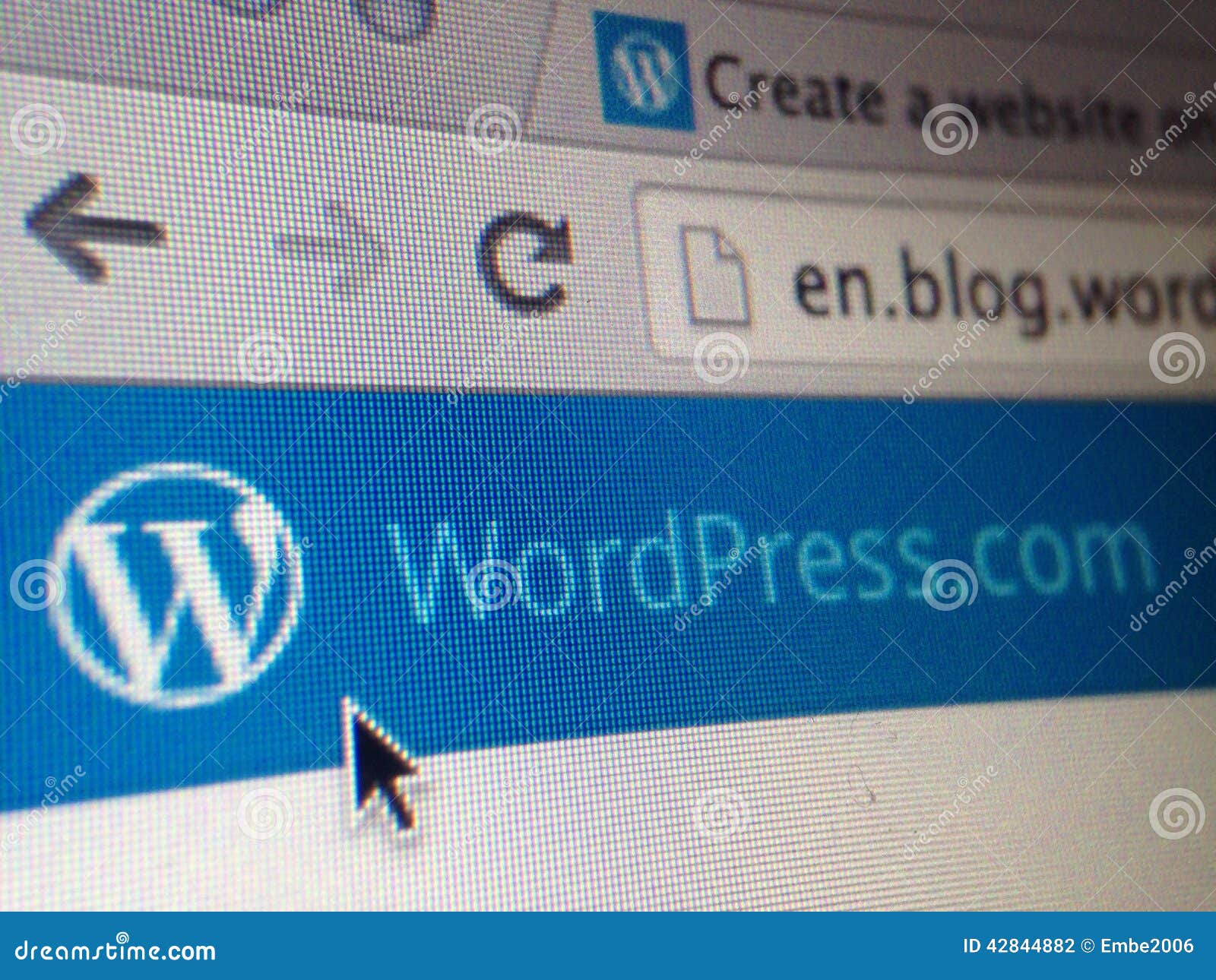 Wordpress website editorial photography. Image of blogging - 42844882