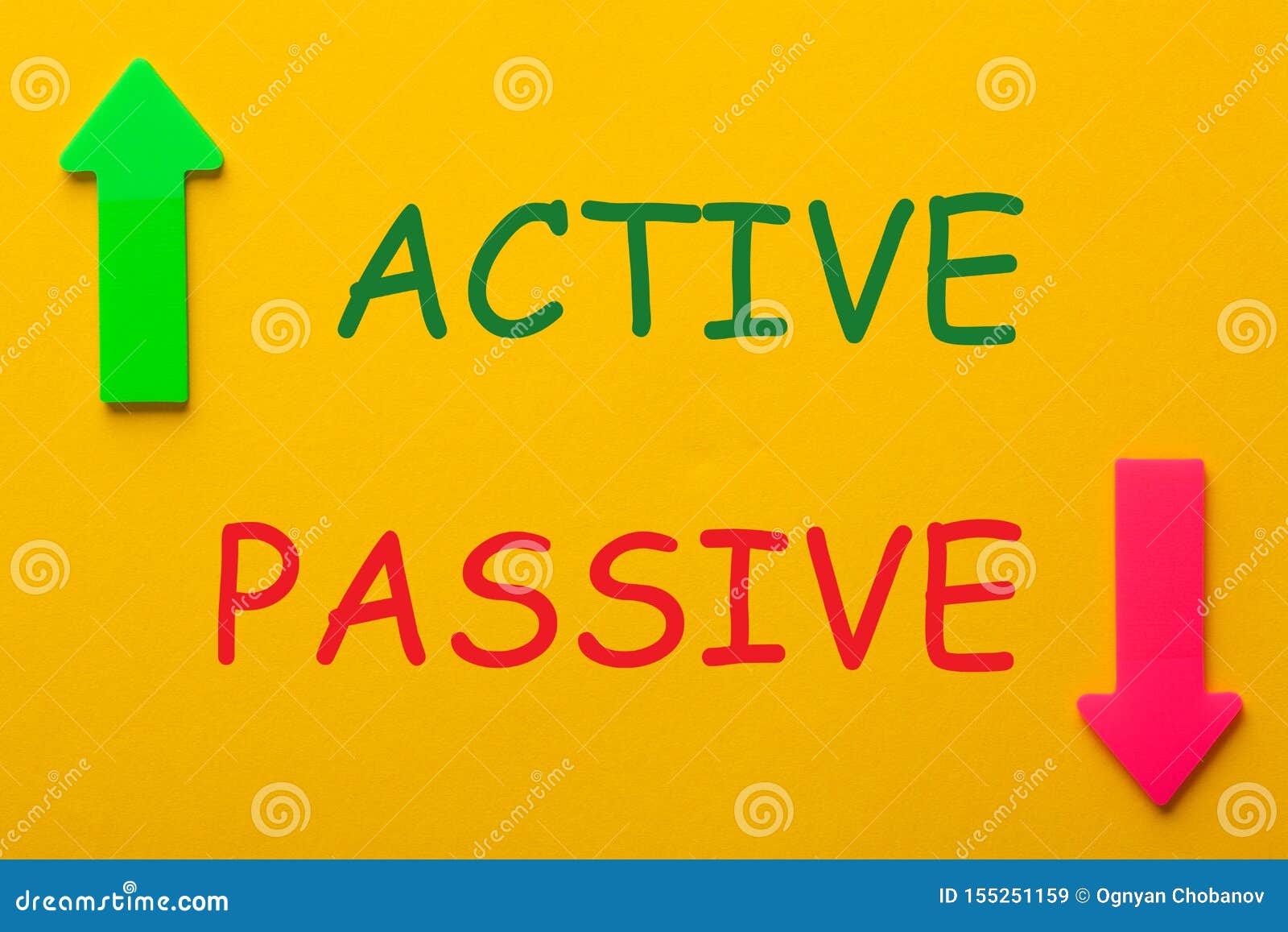 Active Passive Concept stock image. Image of message - 155251159