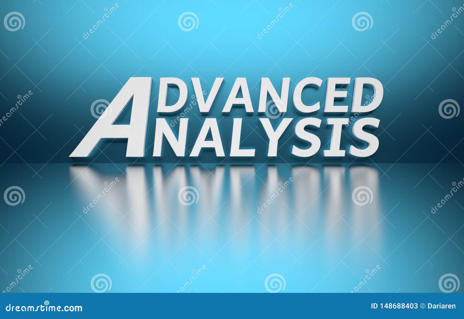 Words Advanced Analysis Written in Bold Letters on Blue Background ...