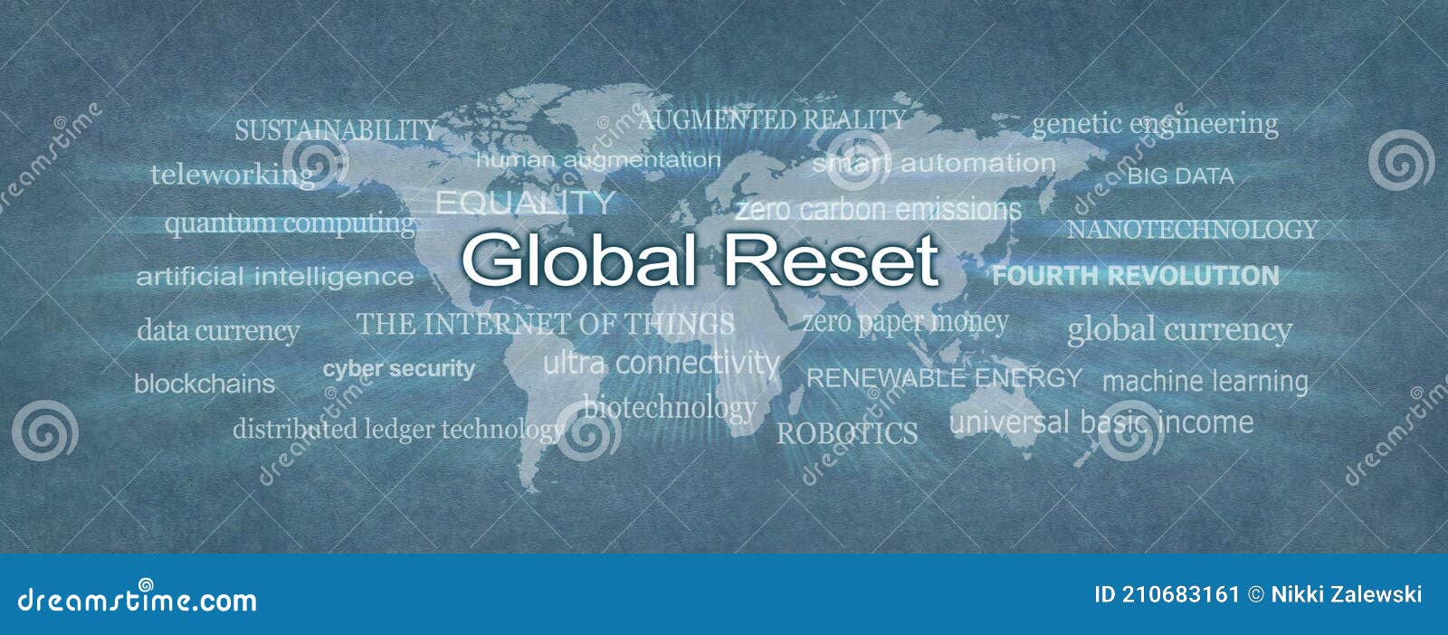 Words Associated with the Global Reset Stock Illustration ...