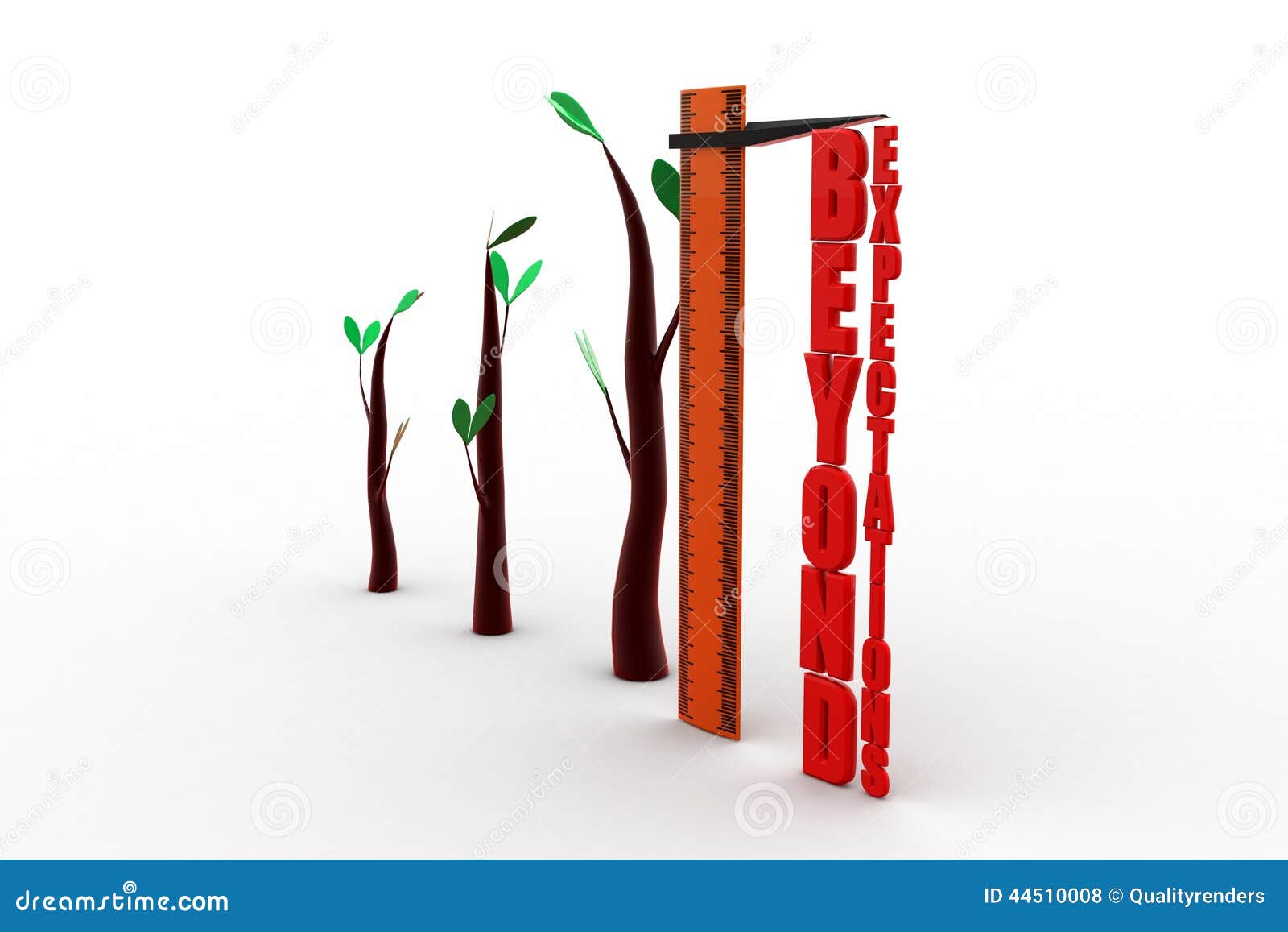 The Words Beyond Expectations On A Ruler To Illustrate Great Results ...