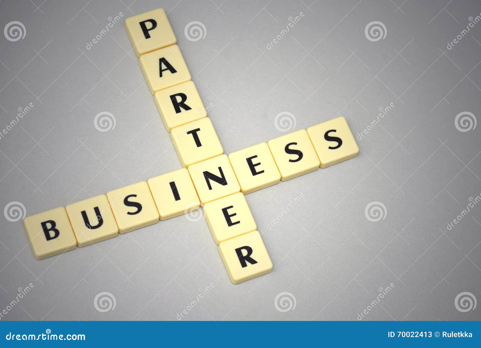 Words Business and Partner on a Gray Background Stock Image - Image of ...