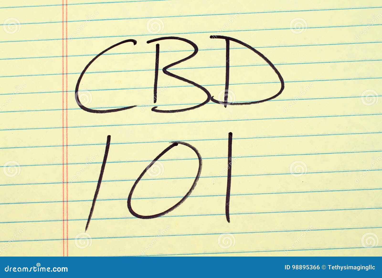 CBD 101 on a Yellow Legal Pad Stock Photo - Image of presentation ...