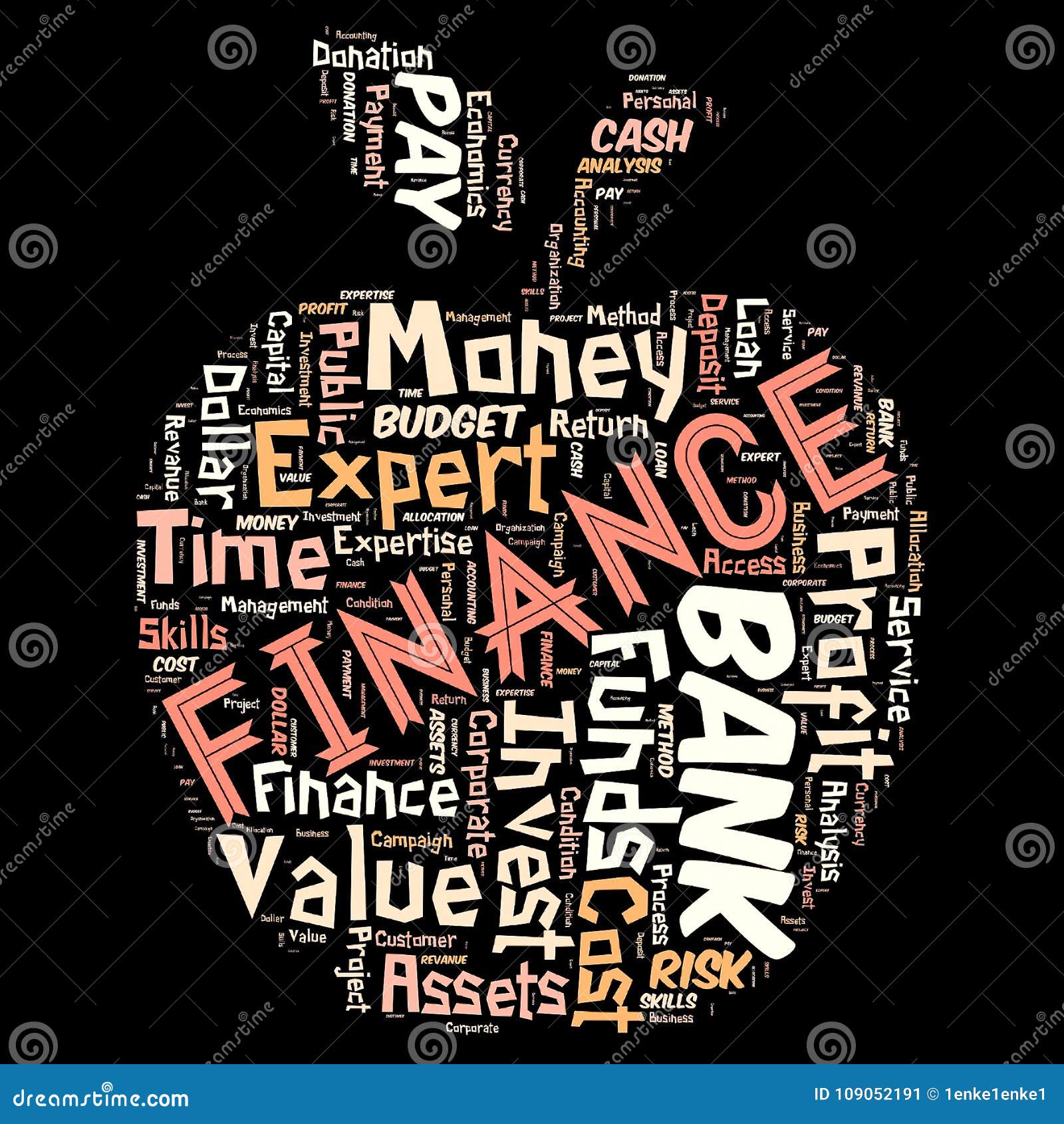 Words cloud of the FINANCE stock illustration. Illustration of ...