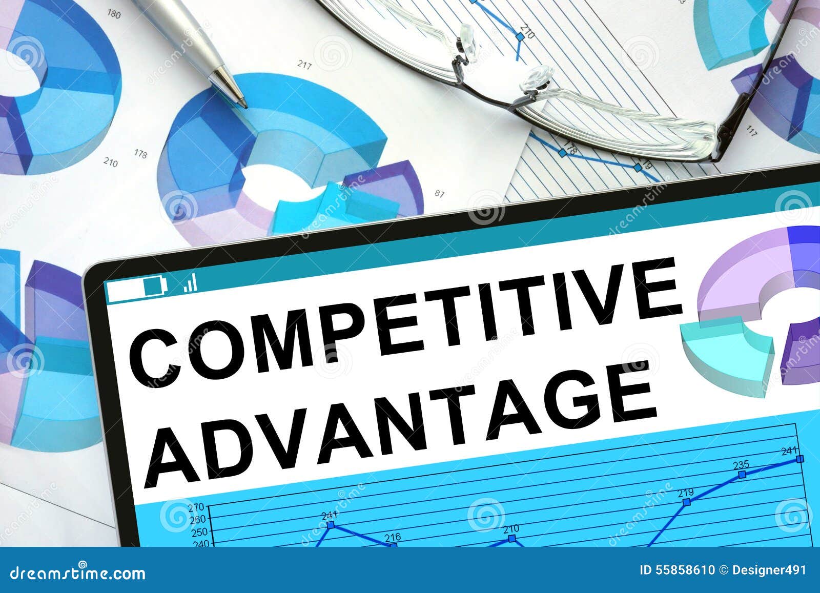 Words Competitive Advantage on Tablet. Stock Photo - Image of sign ...