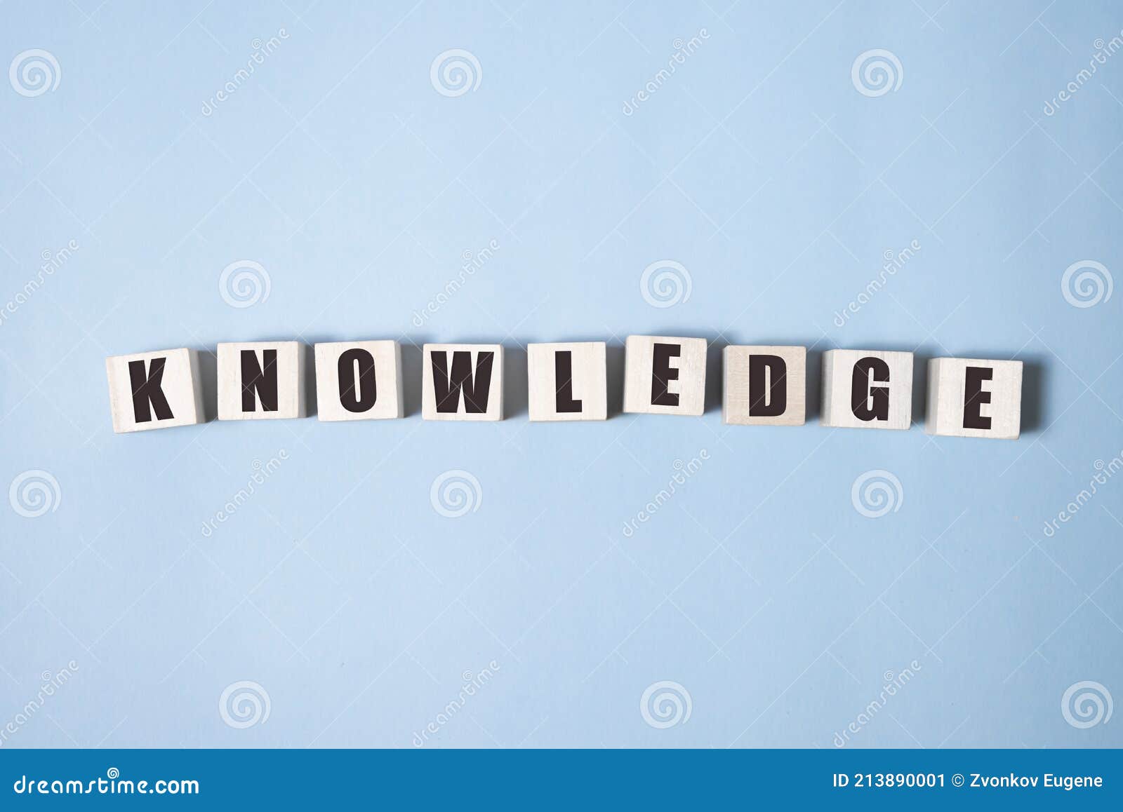 Words Concept, KNOWLEDGE Word Cube on Blue Background ,English Language ...