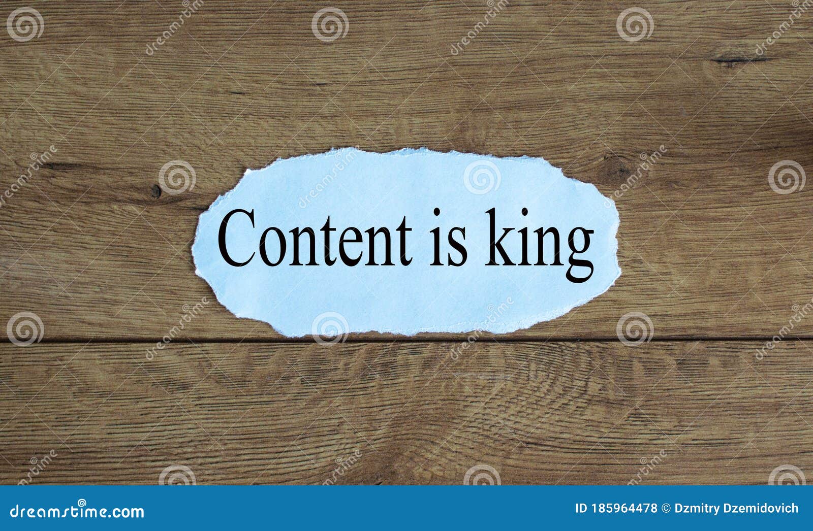 Words `content is King` on the Piece of Paper Stock Photo - Image of ...