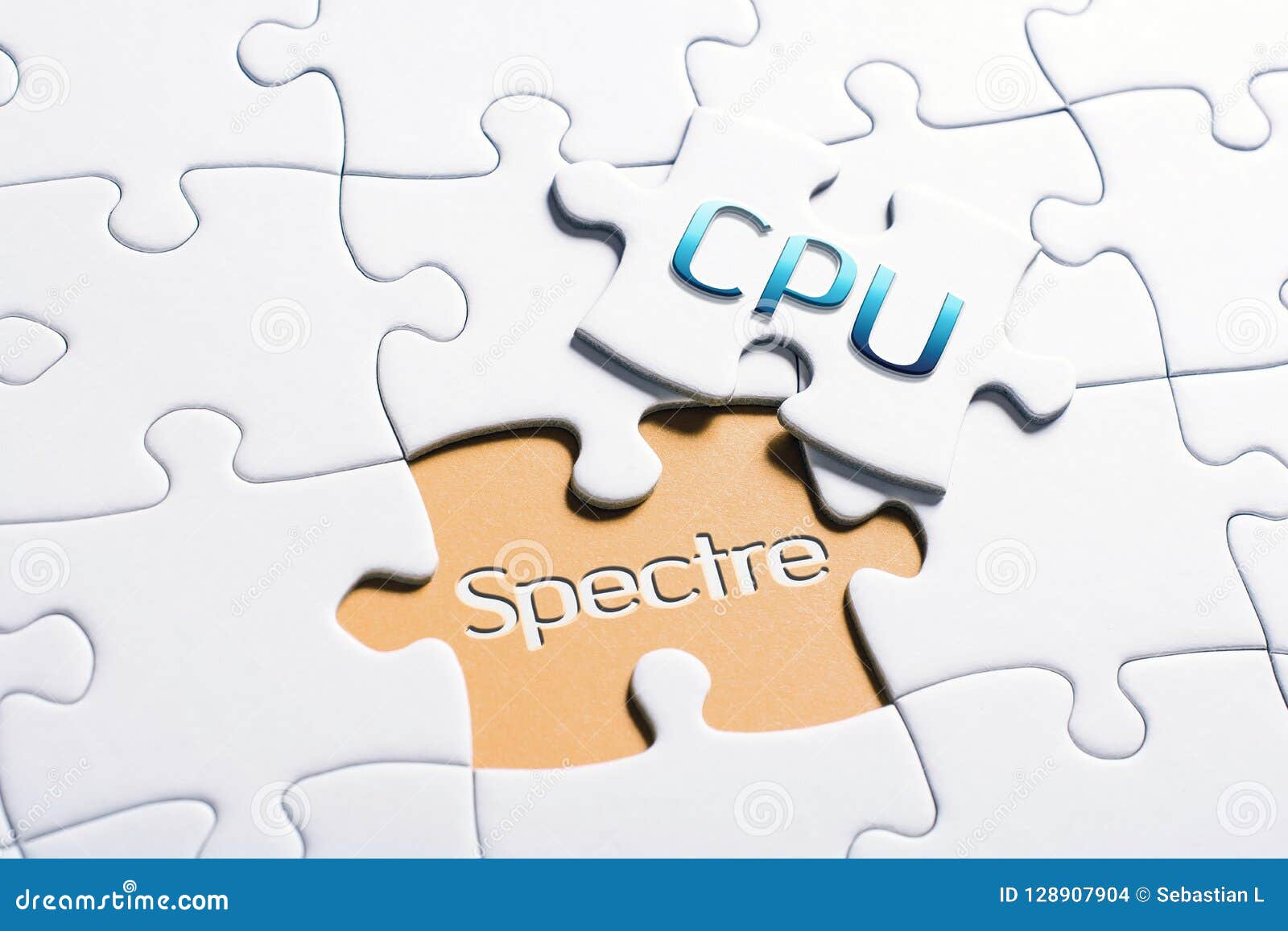 The Words CPU And Spectre In Missing Piece Jigsaw Puzzle Royalty-Free ...