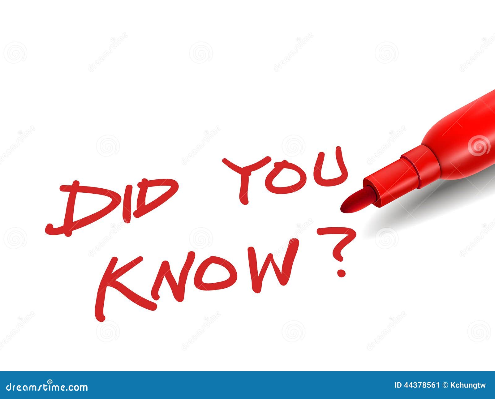 The Words Did You Know with a Red Marker Stock Vector - Illustration of ...