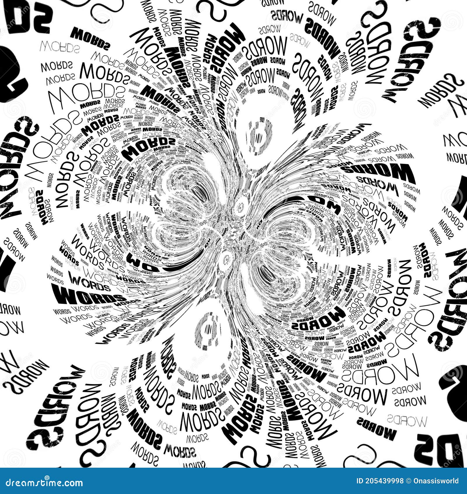 Words Elements Abstract Background Shapes Textured Blurred ...