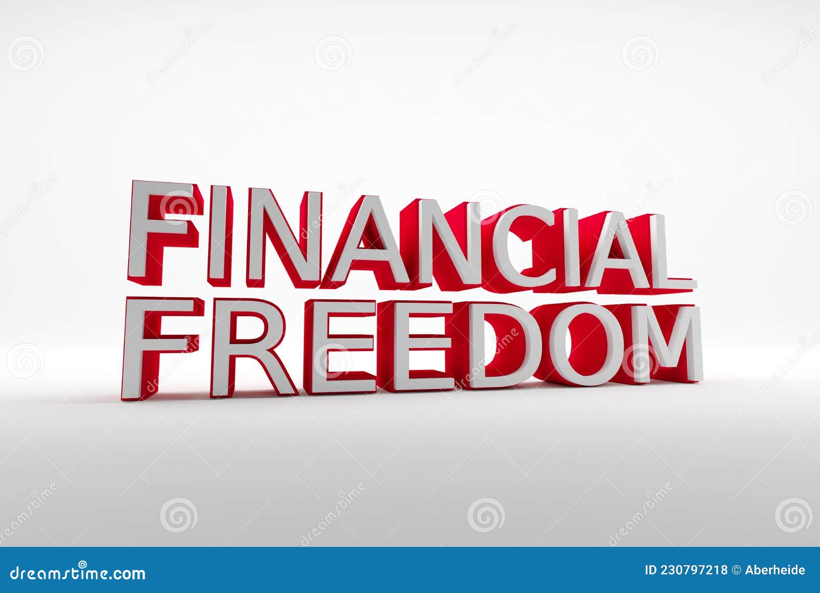 The Words Financial Freedom on a White Background Stock Illustration ...