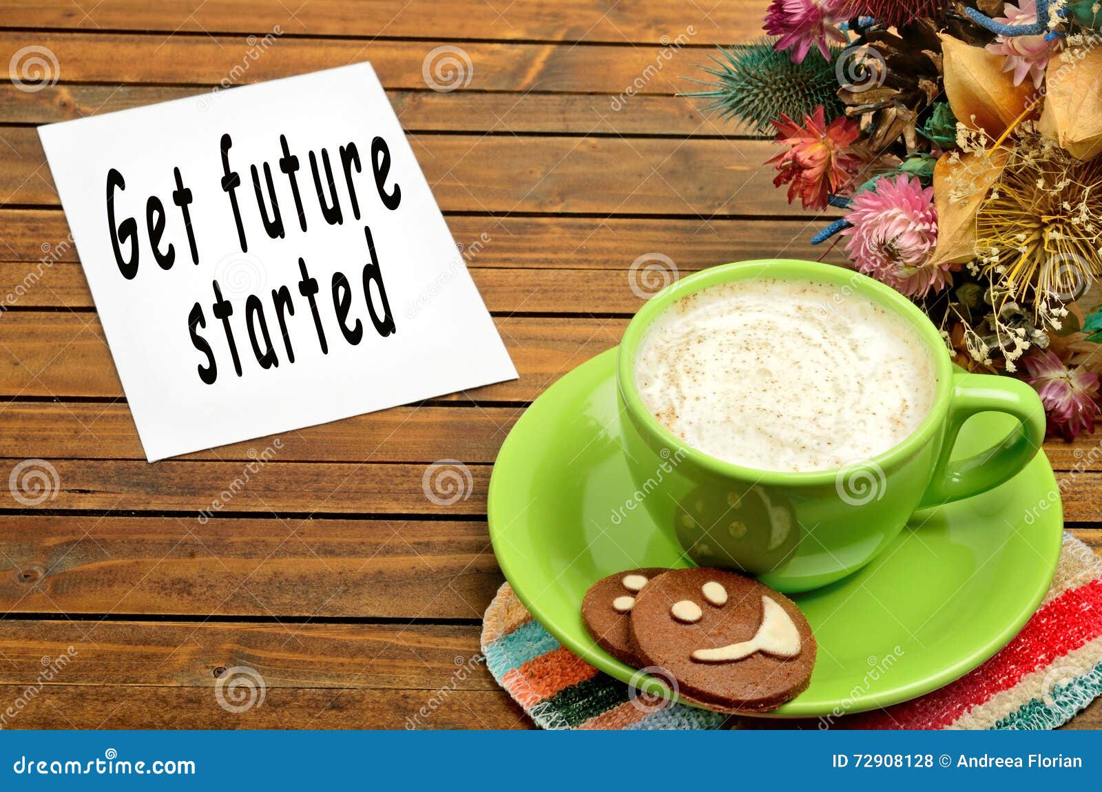 The Words Get Future Started on Paper Stock Photo - Image of encourage ...
