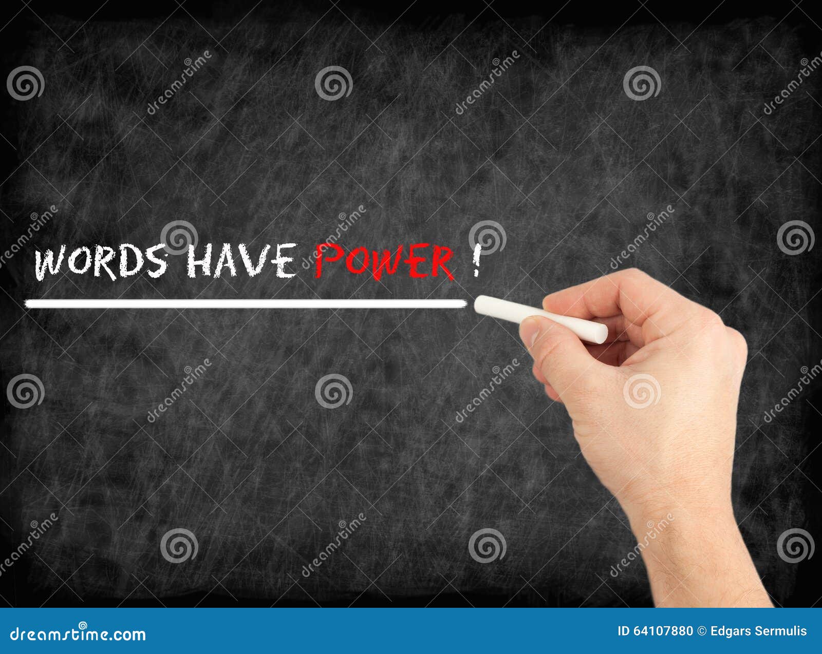 Words Have Power - Hand Writing Text on Chalkboard Stock Photo - Image ...
