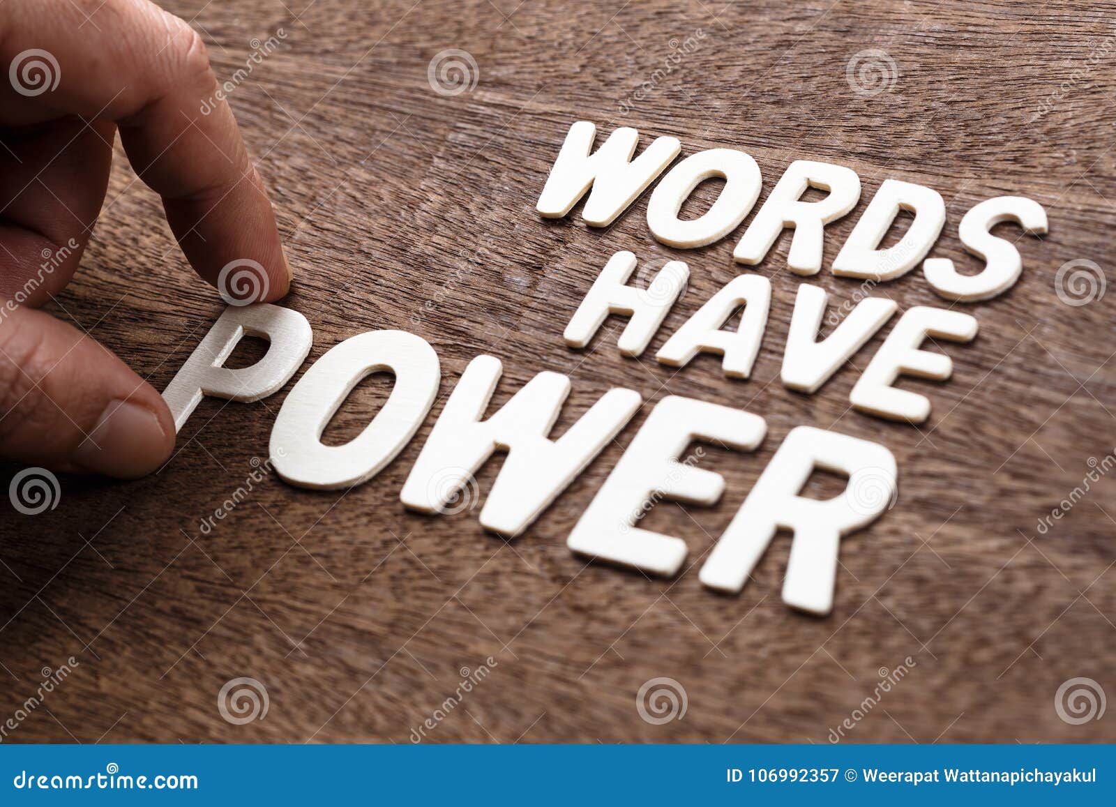 Words Have Power Letters stock image. Image of interaction - 106992357