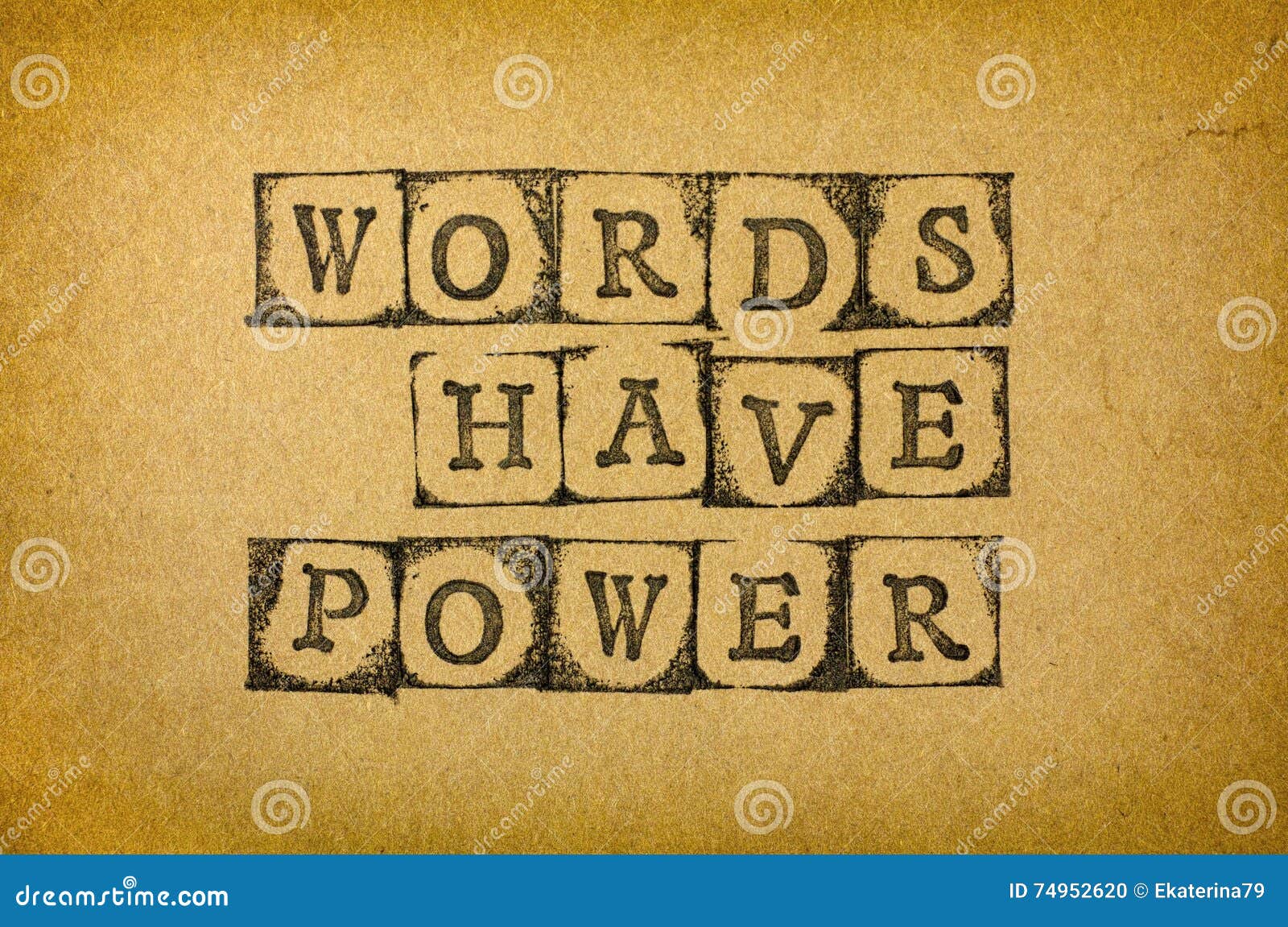 Words Have Power stock photo. Image of black, text, paper - 74952620