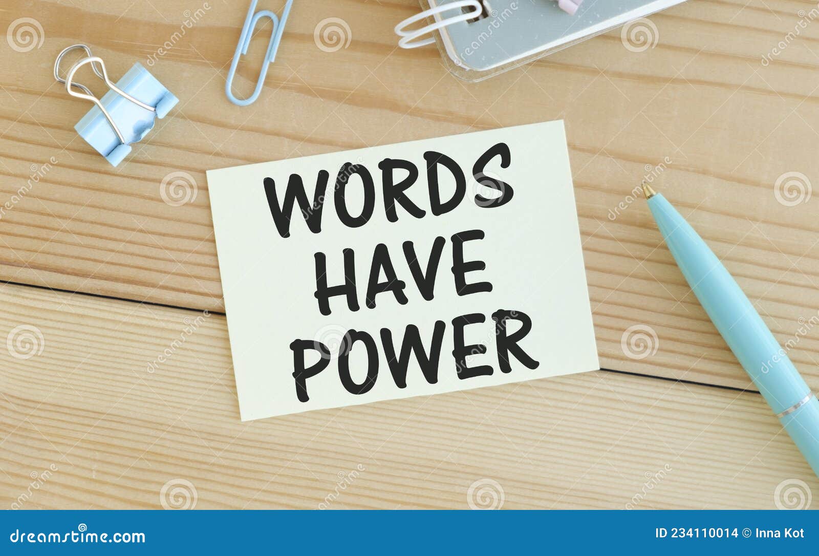 Words Have Power Text on Notebook with Stock Photo - Image of growth ...