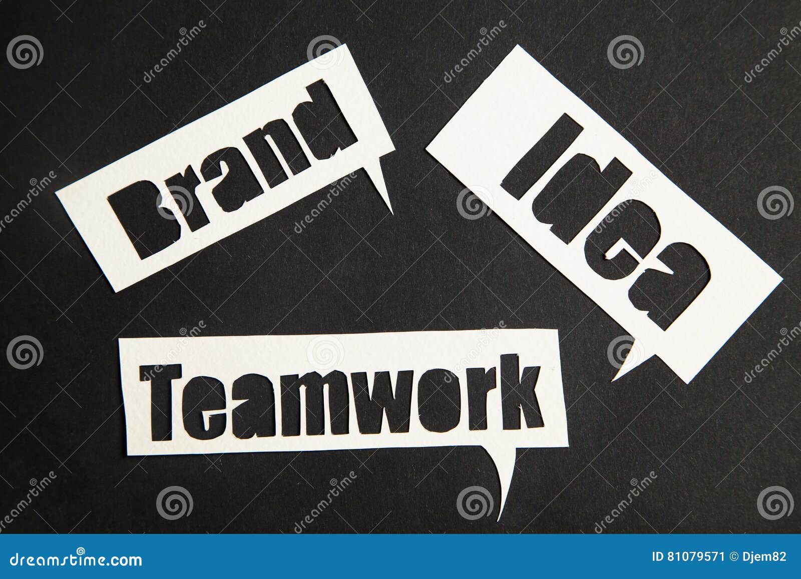 The Words Idea, Teamwork and Brand in Speech Bubbles Stock Image ...