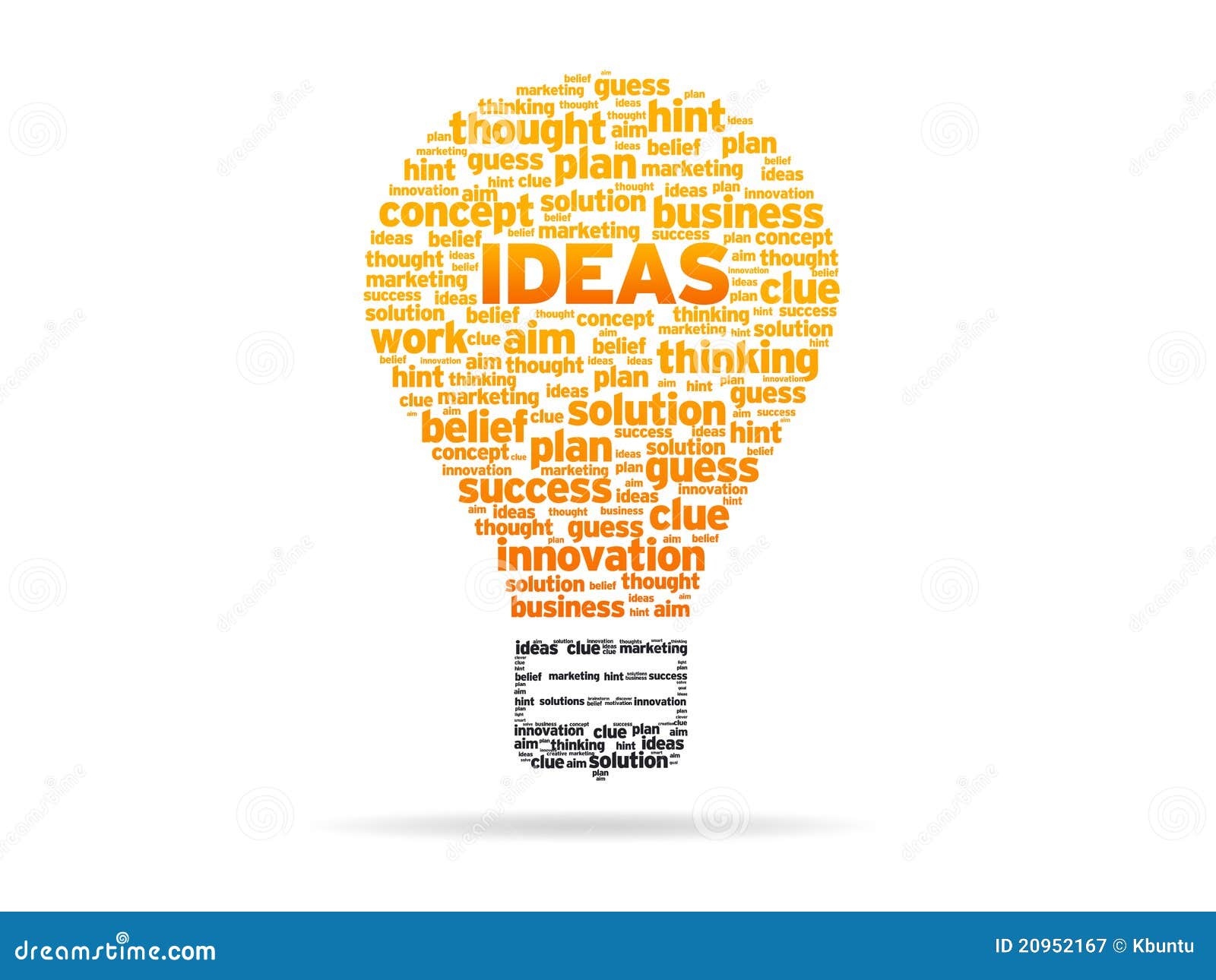 Words - Ideas stock illustration. Illustration of inspirational - 20952167