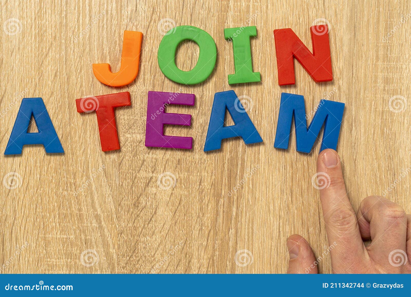 Words Join a Team on Wooden Table Stock Photo - Image of invitation ...