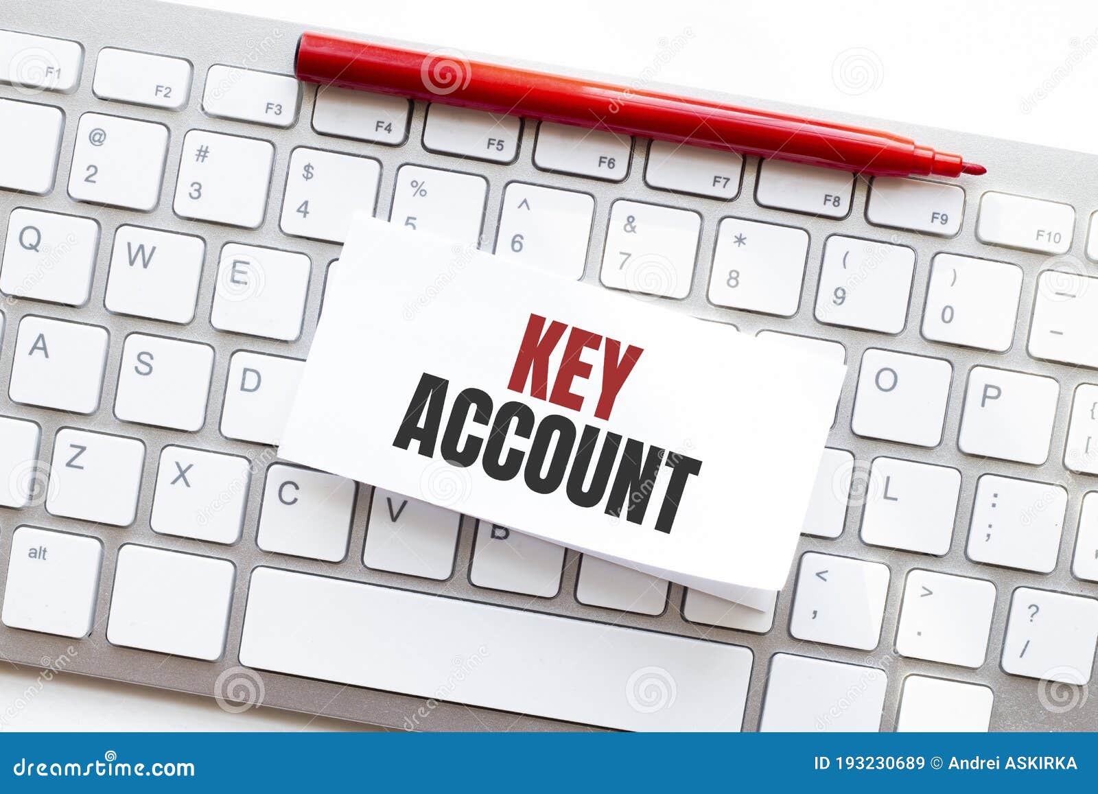 Words KEY ACCOUNT Written on Torn Paper on a Computer Keyboard Stock ...