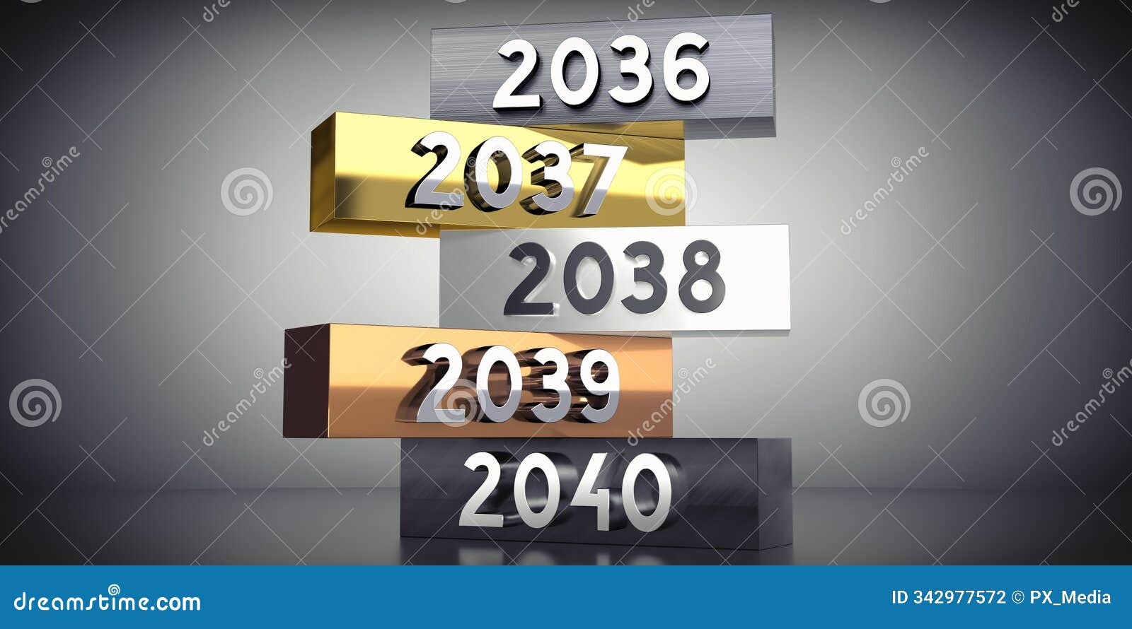 2037,2036 New Year. 2037,2036 New Year On A Yellow Road Billboard Stock ...