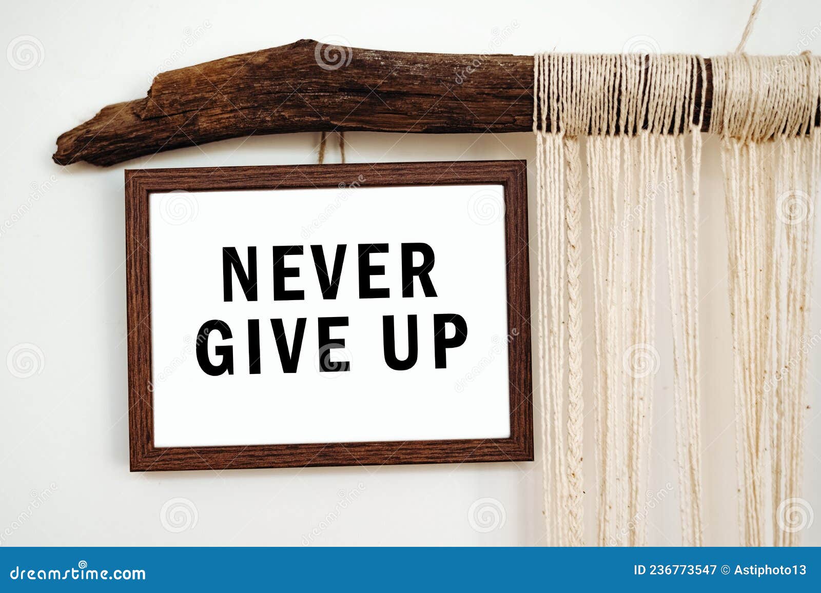 The Words Never Give Up Written on a White Paper Stock Image - Image of ...