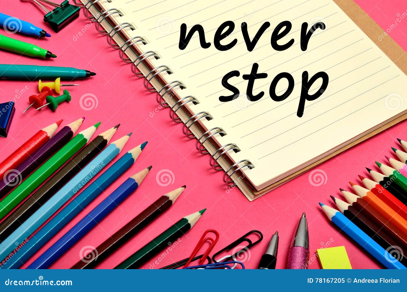 The Words Never Stop on Notebook Stock Image - Image of ability, mind ...