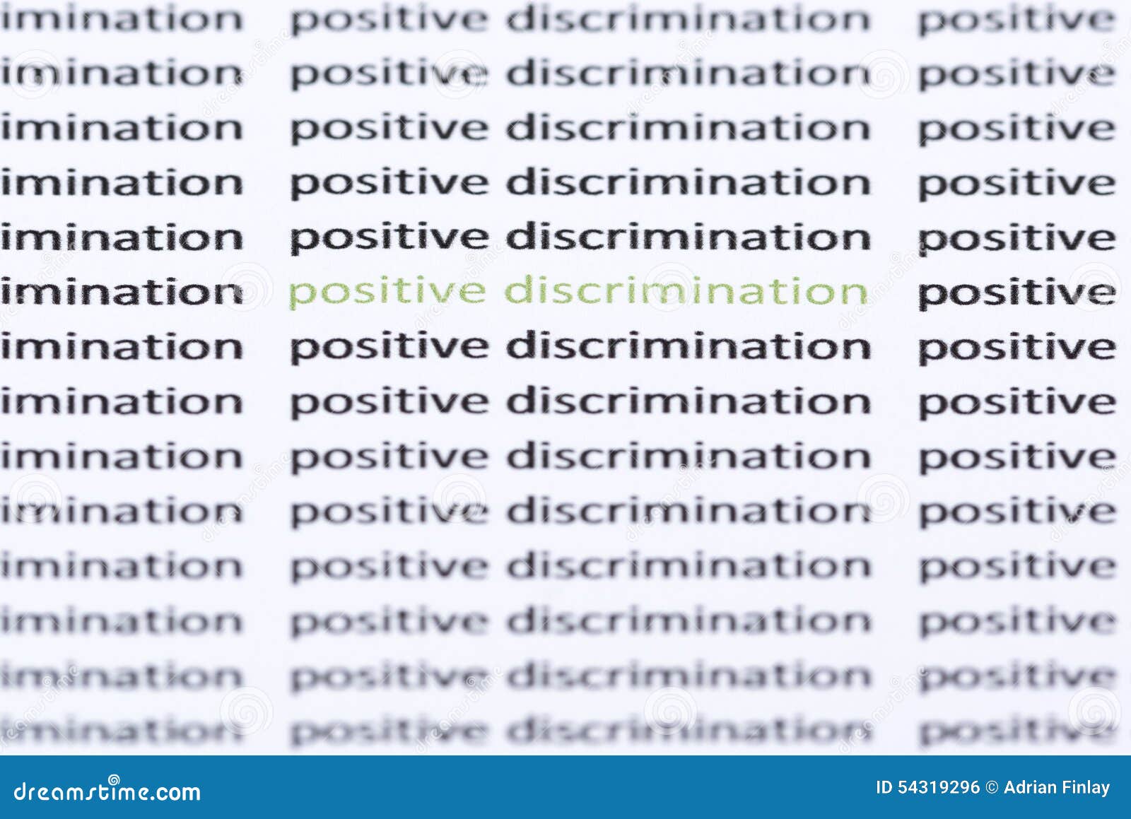 Words Positive Discrimination Surrounded by Similar Text Stock Photo ...