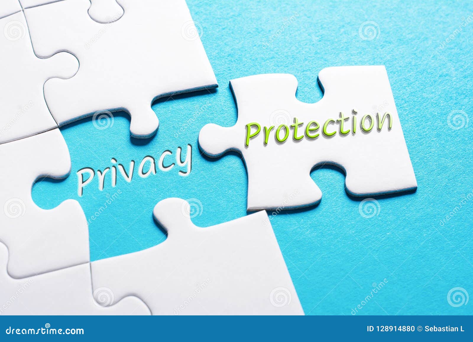 The Words Privacy and Protection in Missing Piece Jigsaw Puzzle Stock ...