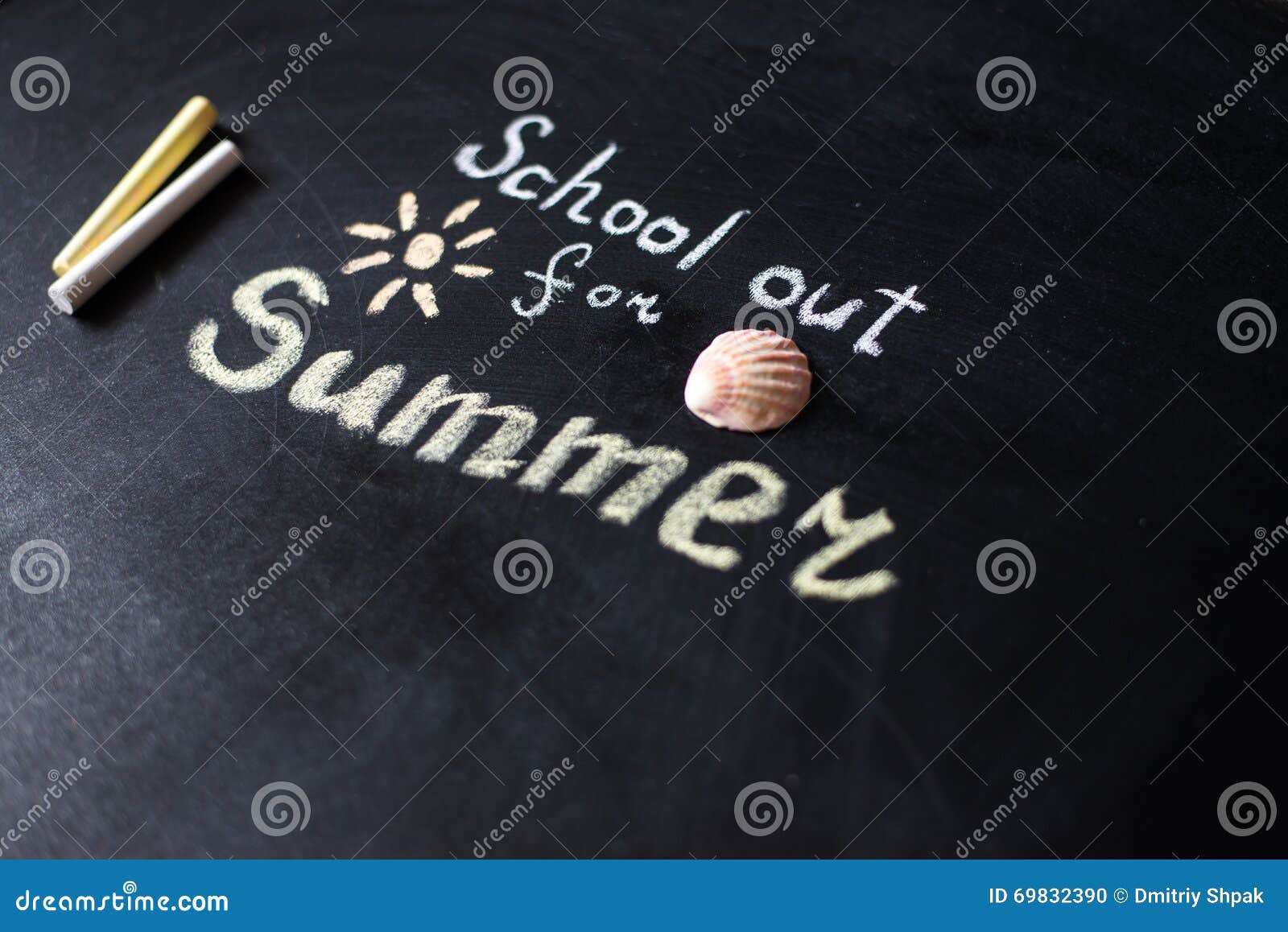 The Words School S Out Written on a Chalkboard Stock Photo - Image of ...