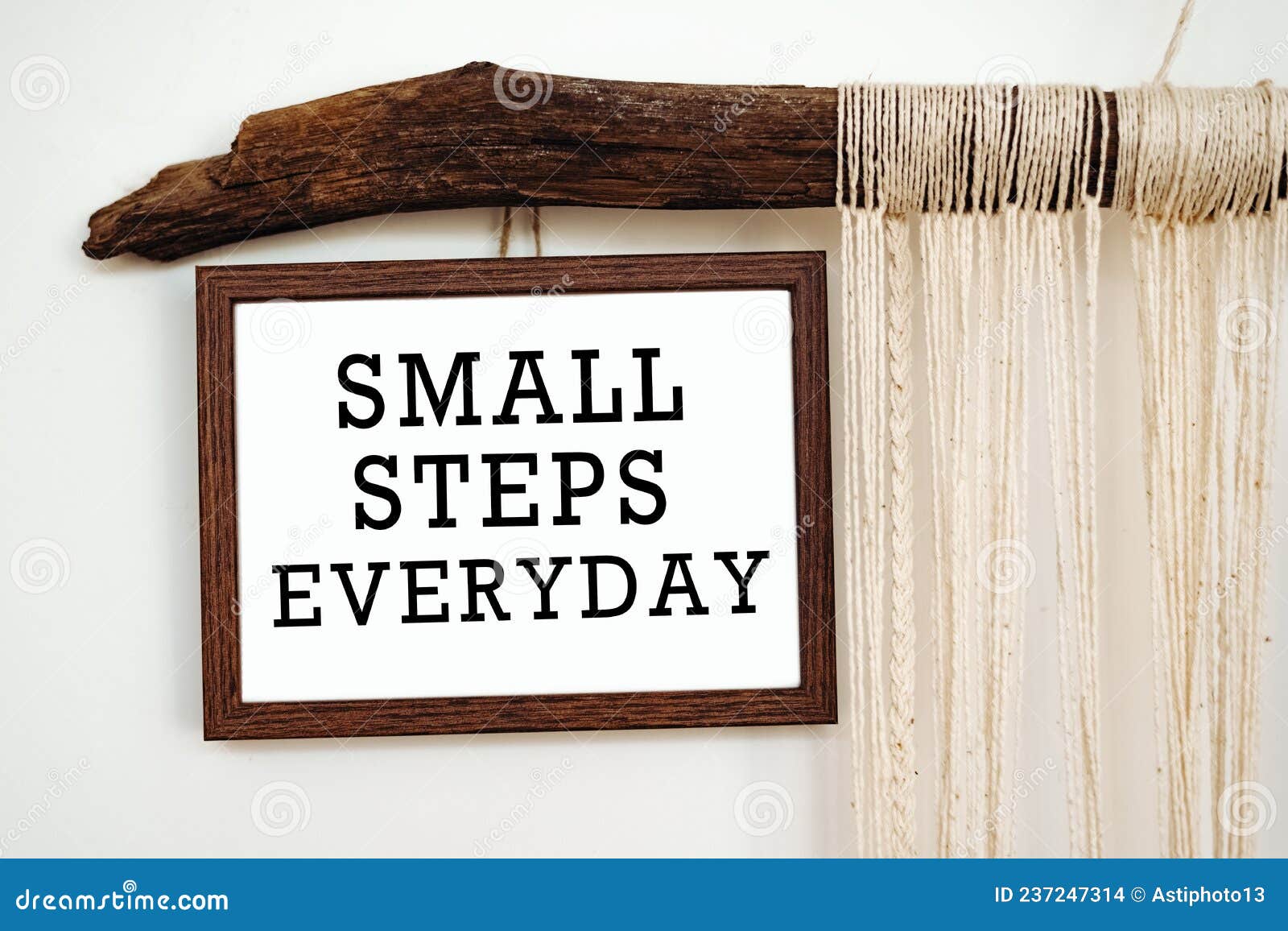 The Words Small Steps Everyday Written on a White Paper. Motivation ...