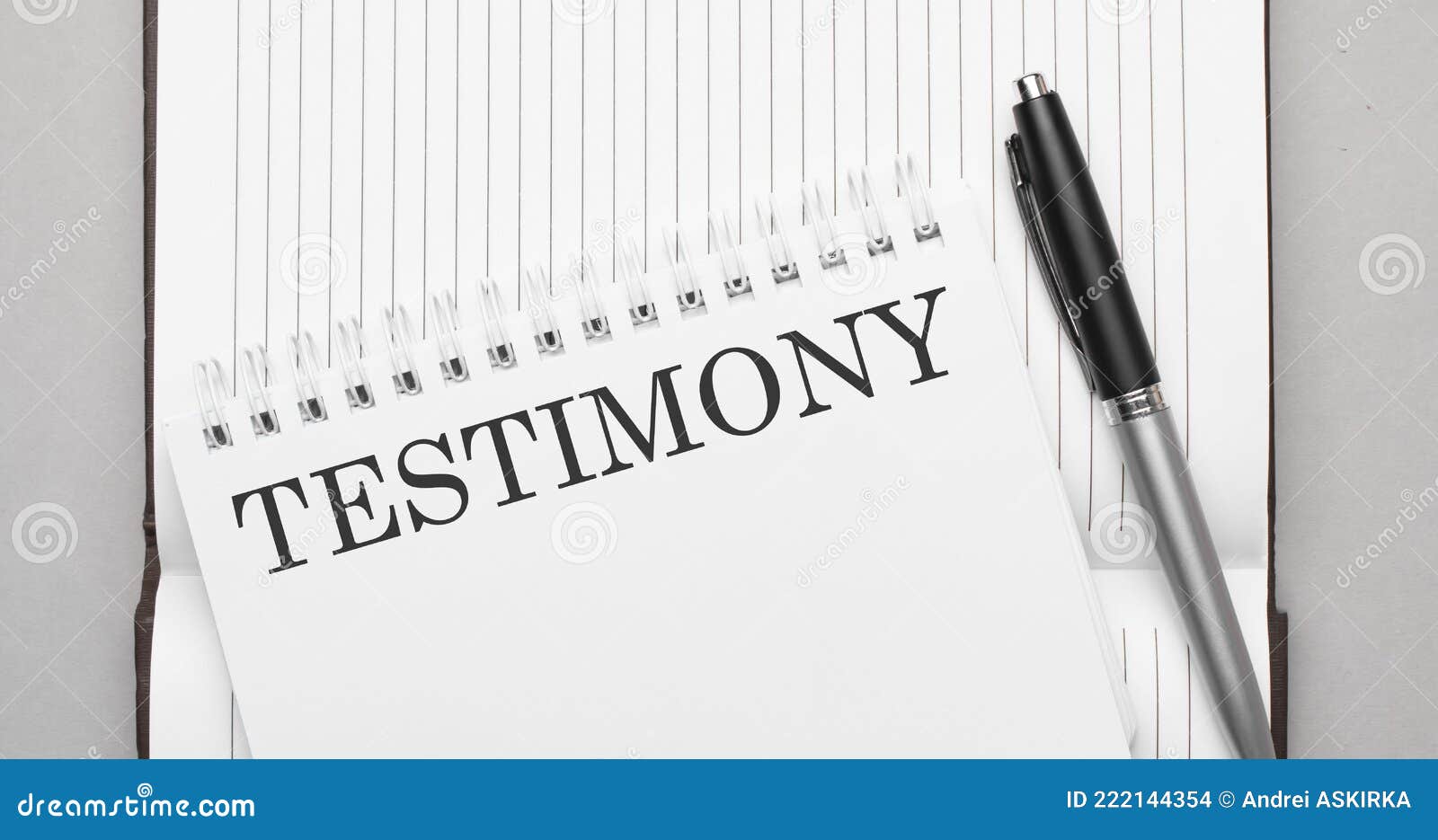 Words Testimony Text on Notepad and Pen Stock Photo - Image of word ...