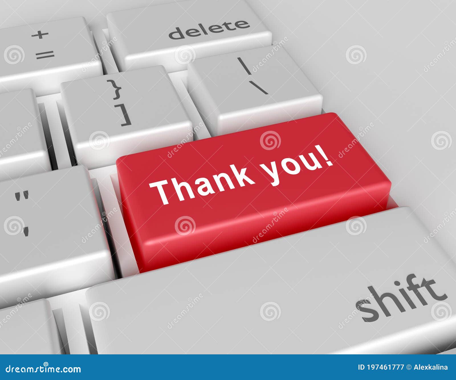 Words Thank You! is Written on a Computer Keyboard. Conceptual Image on ...
