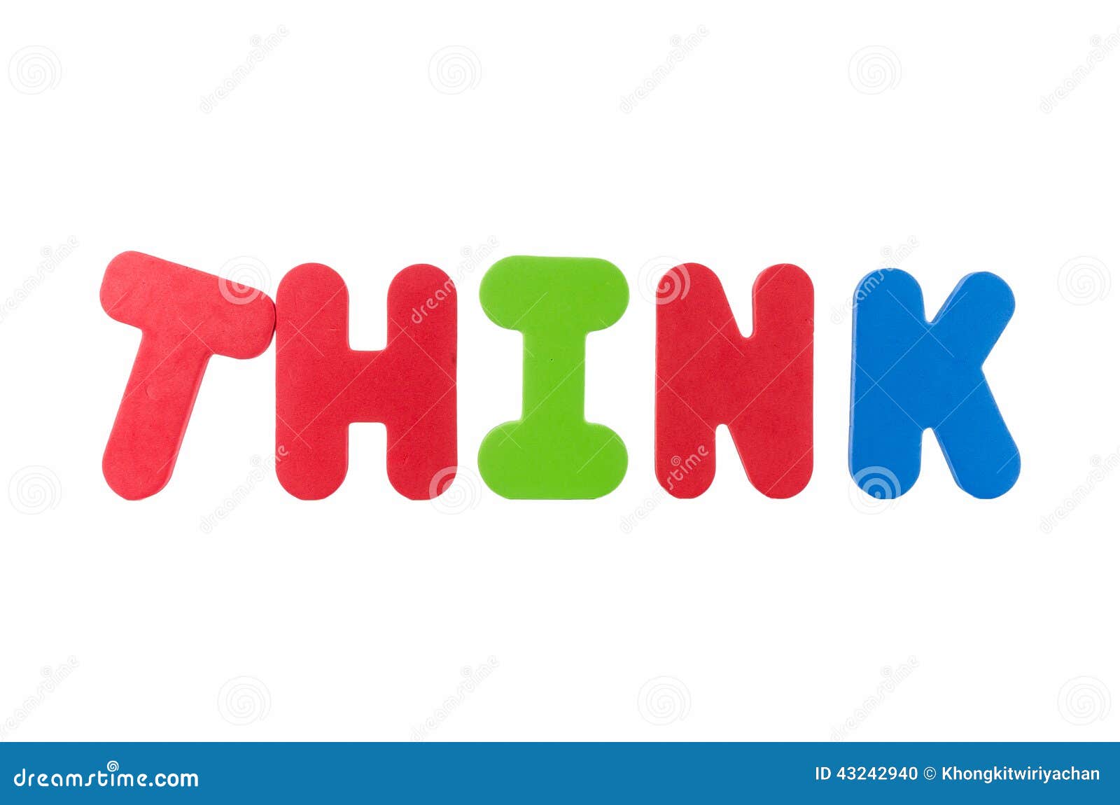 The words THINK stock photo. Image of child, creative - 43242940
