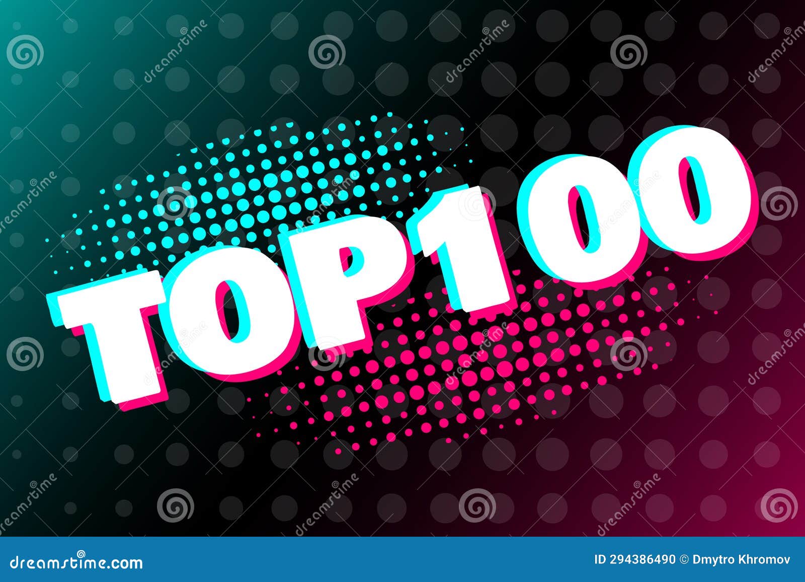 The Words TOP 100 Concept are Written in the Style of Popular Social ...