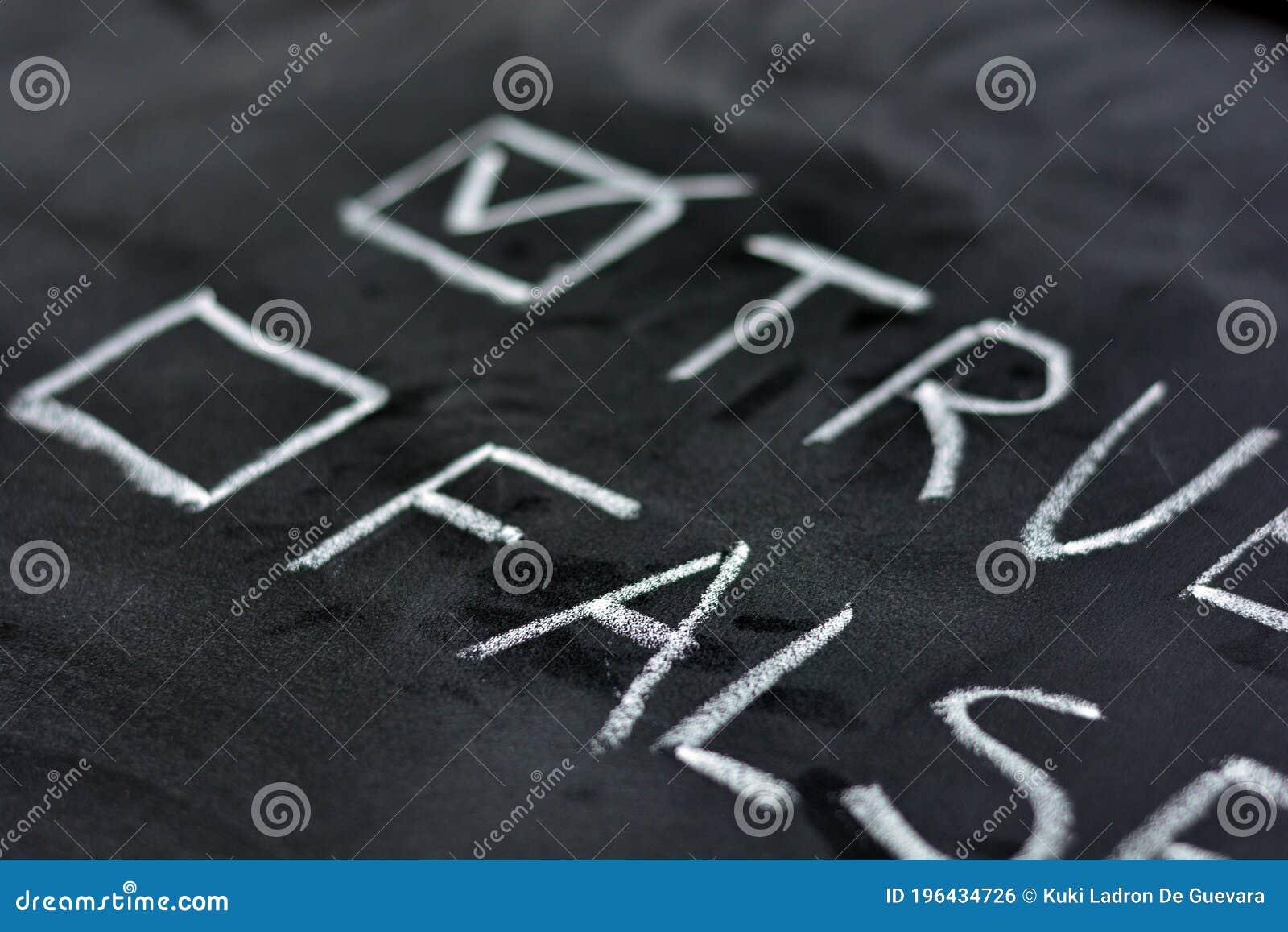 Words true or false stock photo. Image of chalk, educaciasup3 - 196434726