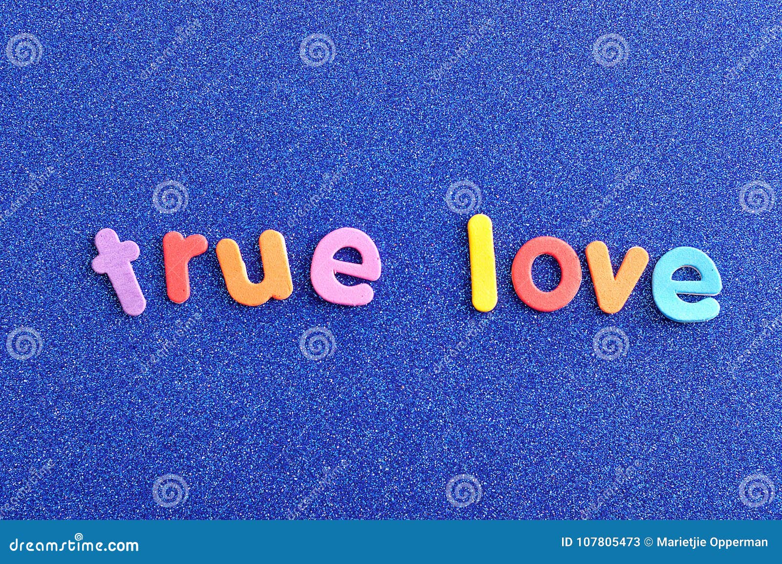 The Words True Love in Colorful Letters Stock Image - Image of love ...
