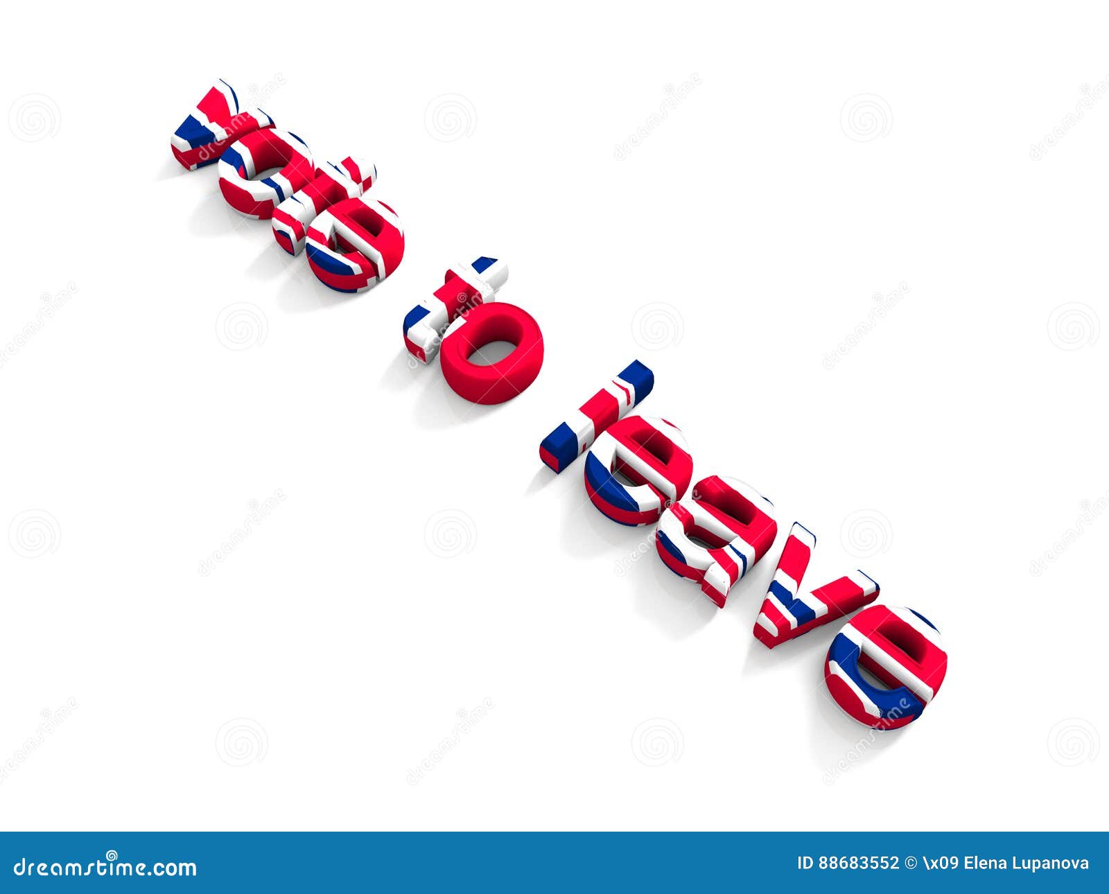 The Words Vote To Leave in Colors of the British Flag , 3d Render ...