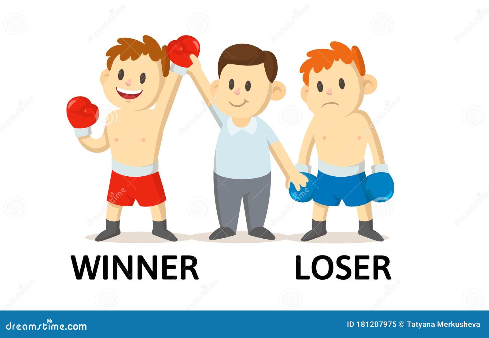 Words WINNER And LOSER Textcard With Text Cartoon Characters. Opposite ... Words WINNER And LOSER Textcard With Text Cartoon Characters. Opposite ...