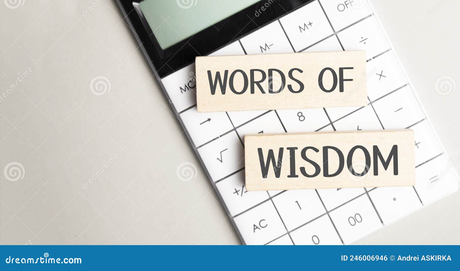 Words of Wisdom Text in Wooden Cube Stock Photo - Image of lettering ...