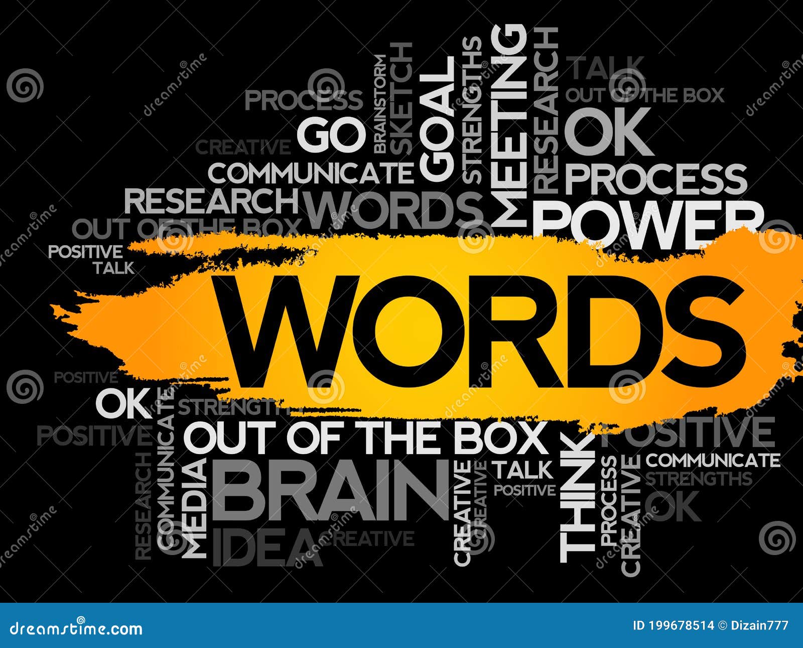 WORDS Word Cloud Concept Background Stock Illustration - Illustration ...
