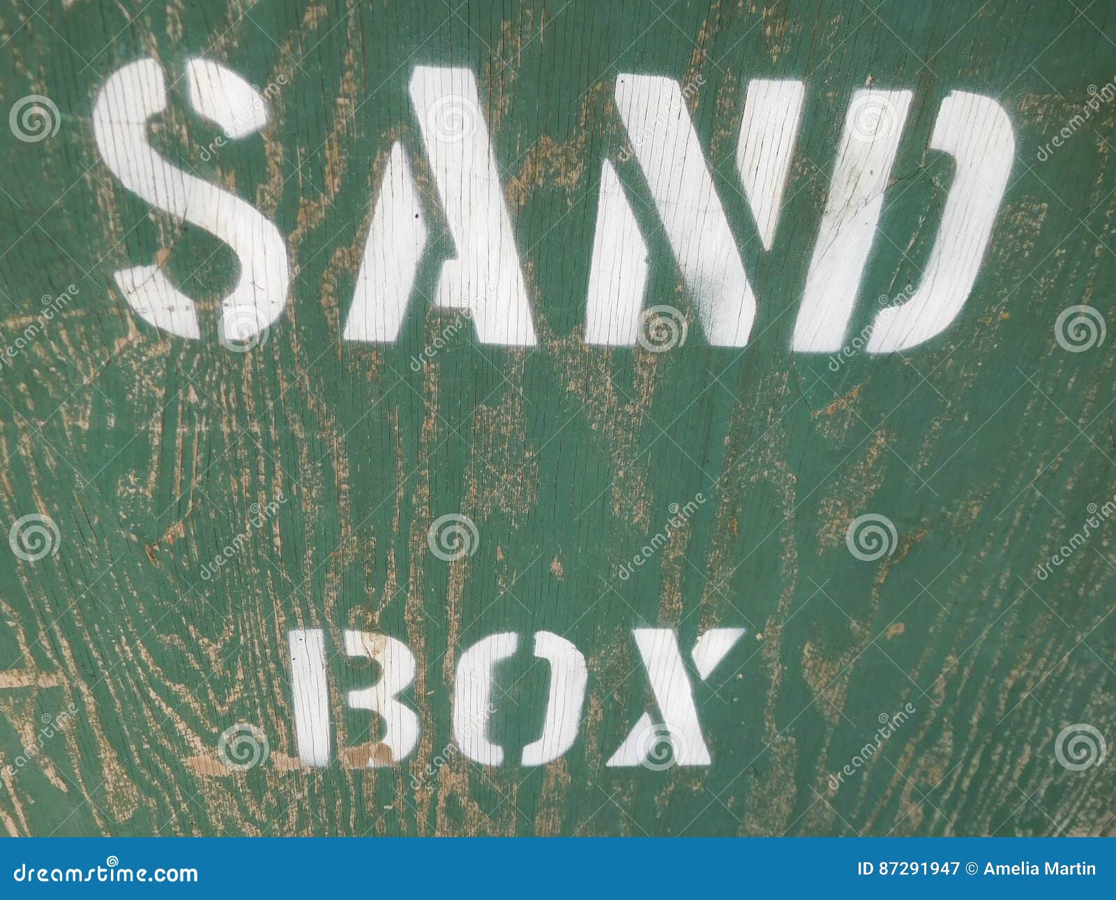 Words Written on a Sand Box Stock Image - Image of lettering, green ...