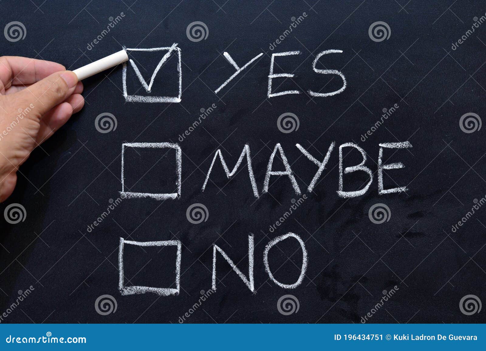 The words yes, maybe or no stock image. Image of questionnaire - 196434751