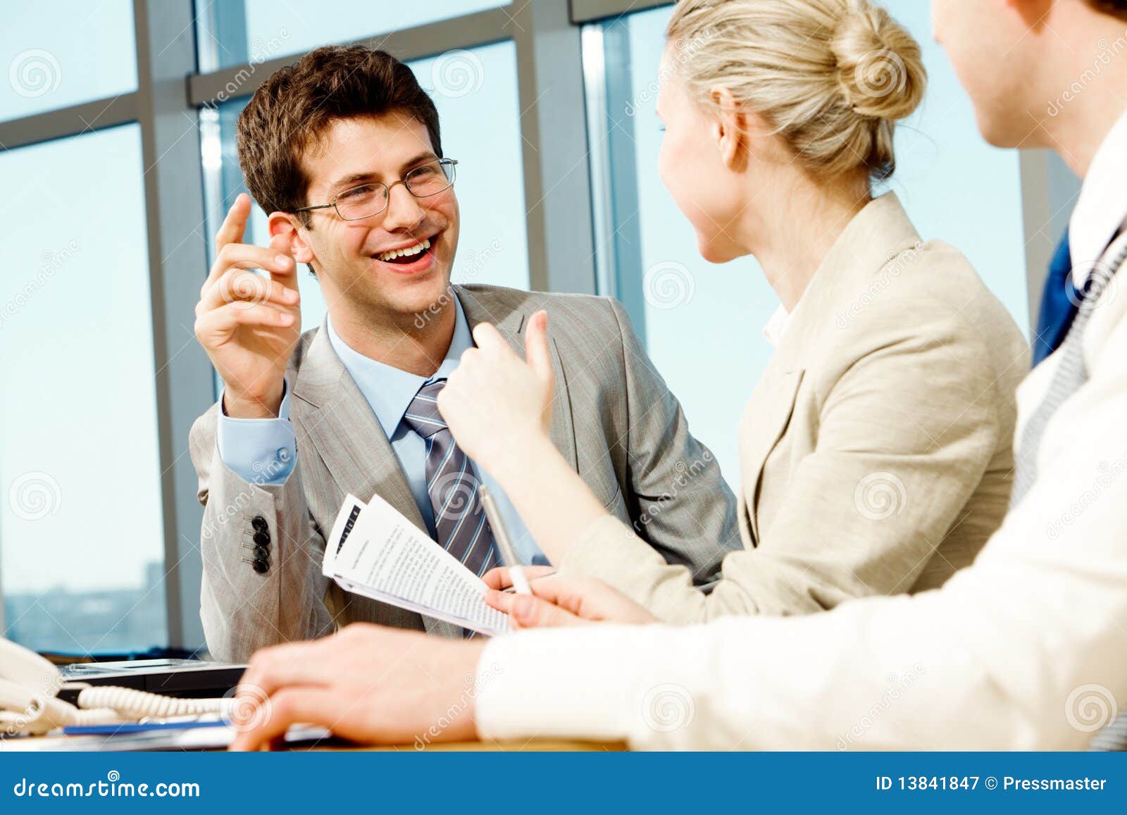 During work stock image. Image of explaining, confident - 13841847