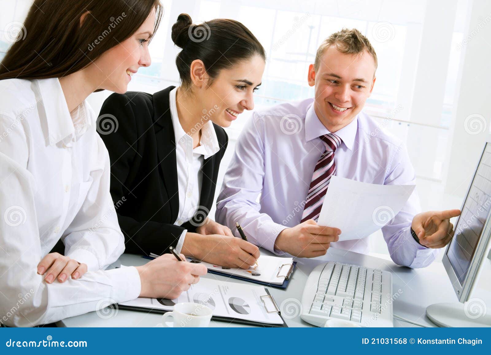 Work stock photo. Image of book, colleagues, caucasian - 21031568