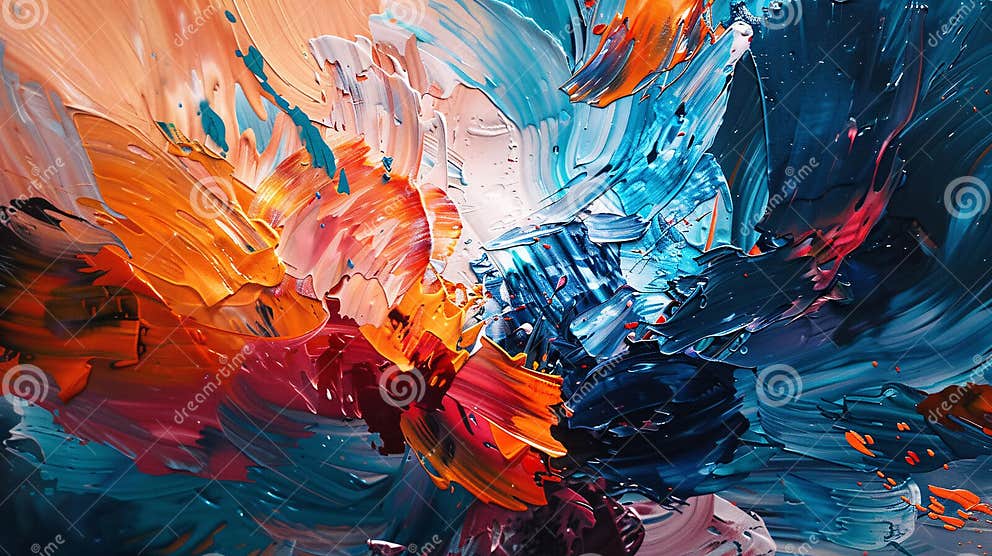 A Work of Abstract Art Featuring 2D Brushstrokes that Evolve into 3D ...