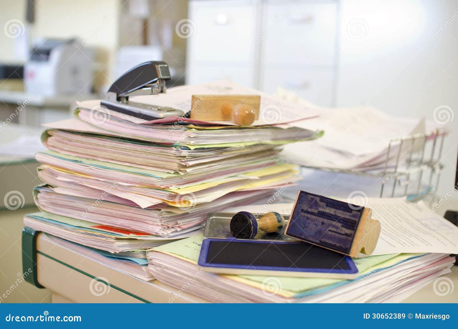 Work accumulation stock image. Image of desk, realistic - 30652389