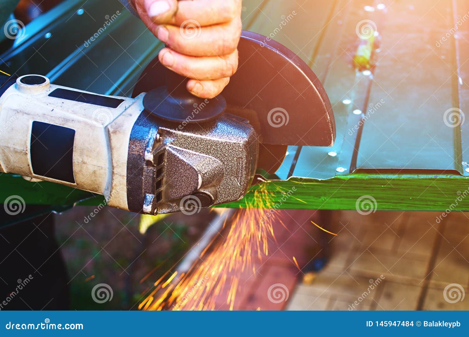 Work angle grinder stock photo. Image of grinding, machine - 145947484