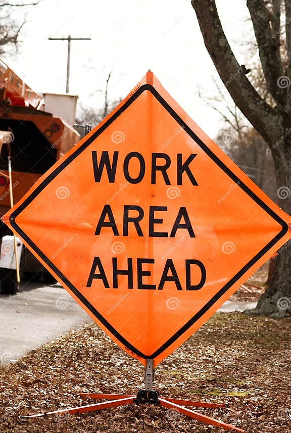 Work area sign 02 stock image. Image of work, progress - 4180753